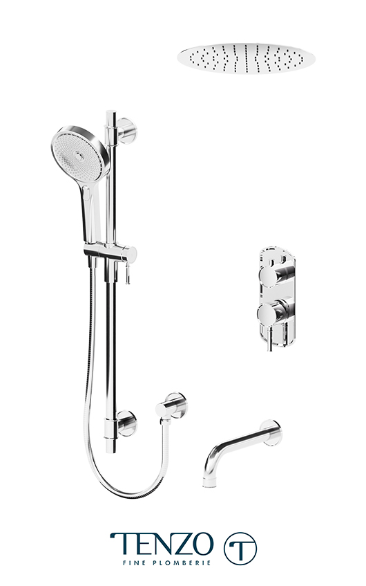 TENZO Shower Kit, 3 Functions, Alyss - Aquarina